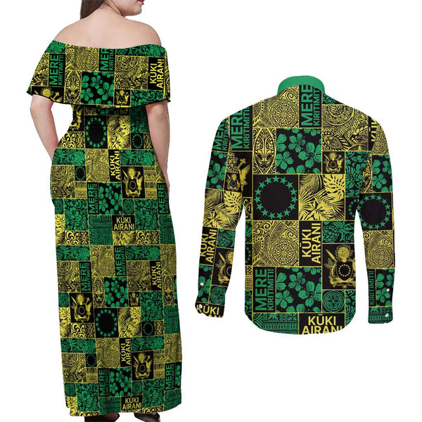 Cook Islands Mere Kiritimiti Couples Matching Off Shoulder Maxi Dress ...