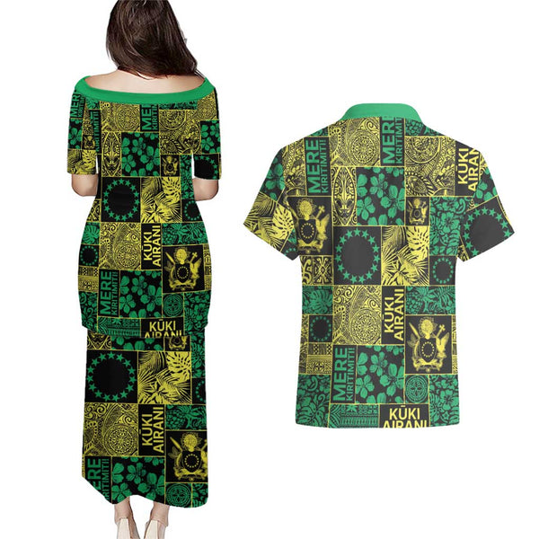 Cook Islands Mere Kiritimiti Couples Matching Puletasi and Hawaiian ...