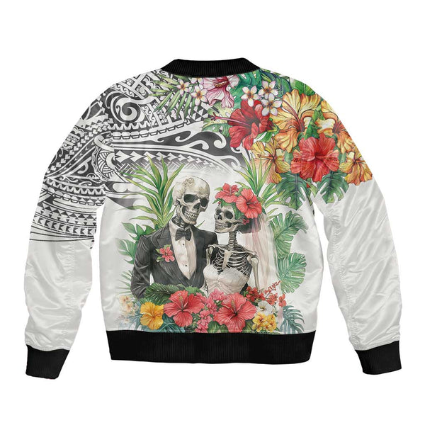 Skeleton Love for Valentines Day Bomber Jacket Polynesian Tribal Love ...