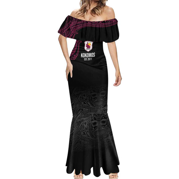 Queensland Papua New Guinea Custom Mermaid Dress All Black Pacific PNG ...
