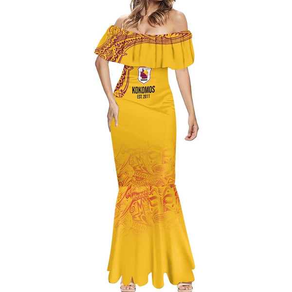 Queensland Papua New Guinea Custom Mermaid Dress All Gold Pacific PNG ...