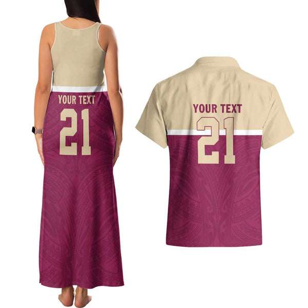 Queensland Samoa Custom Couples Matching Tank Maxi Dress and Hawaiian ...