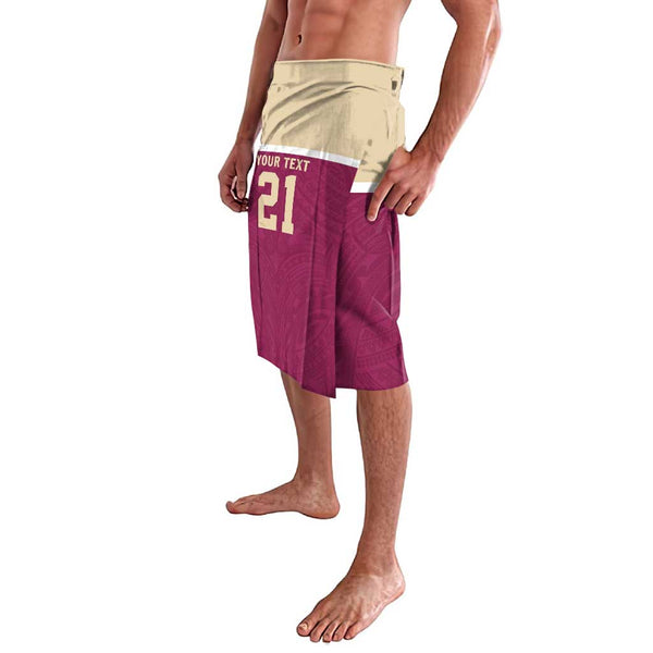 Queensland Samoa Custom Lavalava Maroon Pacific Polynesian Tribal ...