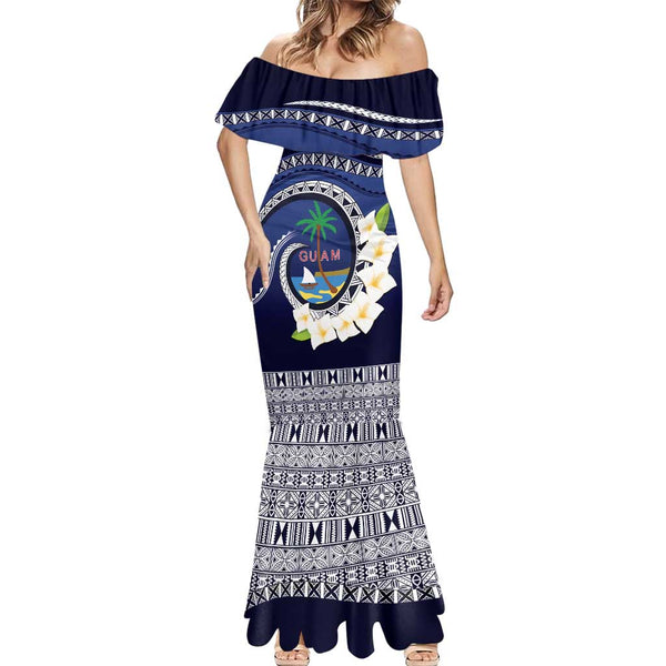 Hafai Adai Guam Guasalis Mermaid Dress Polynesian Tribal Pattern LT9