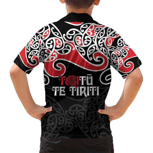 Aotearoa Toitu Te Tiriti Kid Hawaiian Shirt New Zealand Stand Together ...