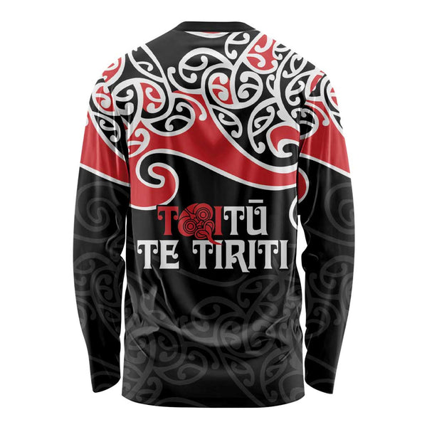 Aotearoa Toitu Te Tiriti Long Sleeve Shirt New Zealand Stand Together ...