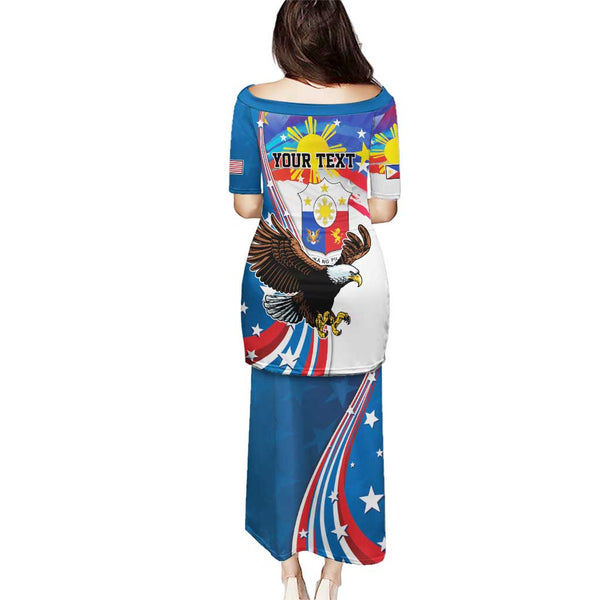 Personalized Filipino-American Puletasi The Eight-Rayed Sun with Bald ...