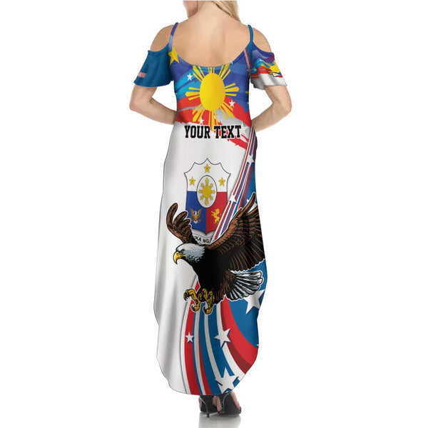 Personalized Filipino-American Summer Maxi Dress The Eight-Rayed Sun ...