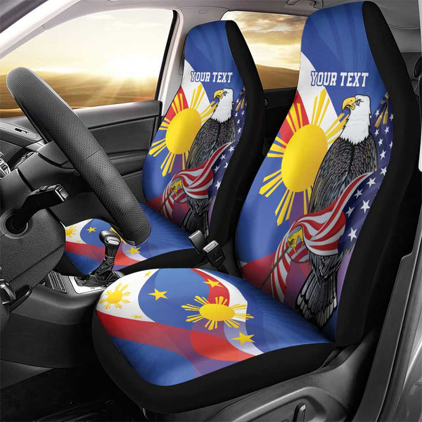 Personalized Filipino-American Car Seat Cover Philippines Coat Of Arms ...