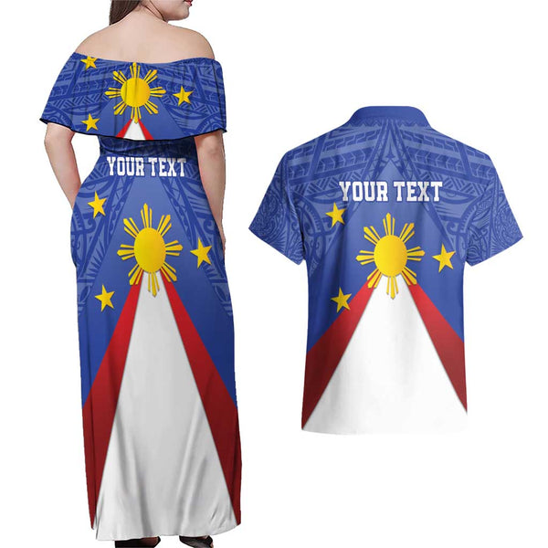 Personalized Pilipinas Eight-Rayed Sun Couples Matching Off Shoulder ...