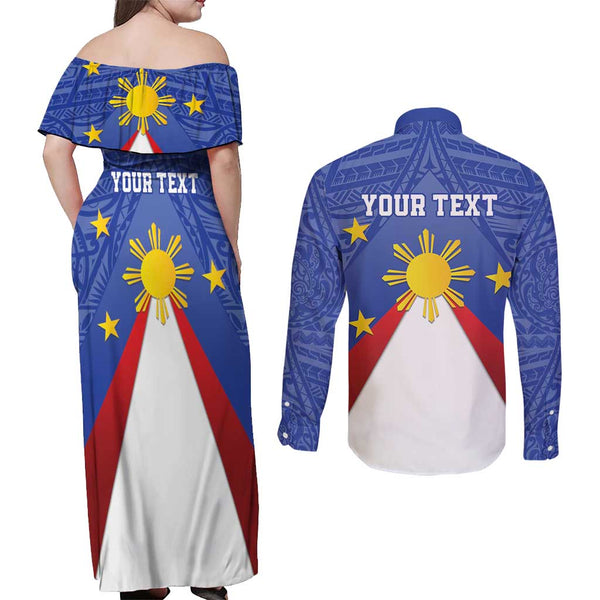 Personalized Pilipinas Eight-Rayed Sun Couples Matching Off Shoulder ...