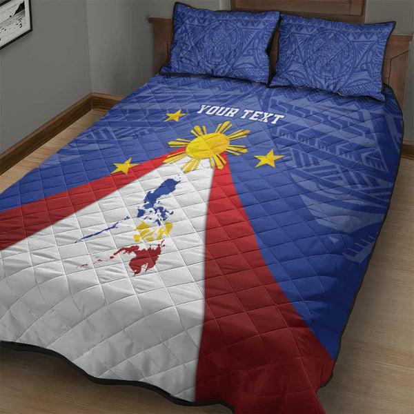 Personalized Pilipinas Eight-Rayed Sun Quilt Bed Set Philippines Map ...