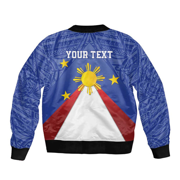 Personalized Pilipinas Eight-Rayed Sun Sleeve Zip Bomber Jacket ...
