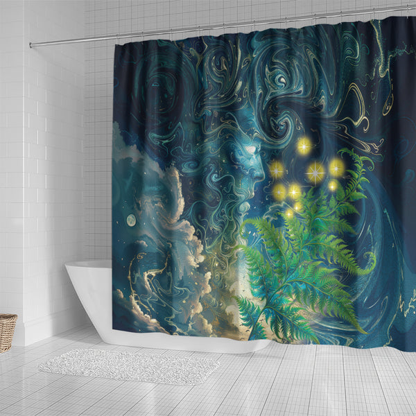 New Zealand Matariki Waipuna-a-rangi Shower Curtain He Roimata o Rangi LT9