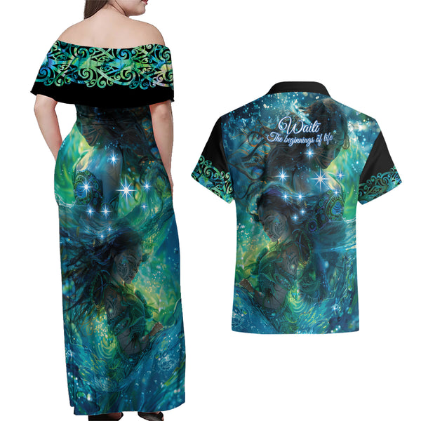 New Zealand Matariki Waiti Couples Matching Off Shoulder Maxi Dress and ...