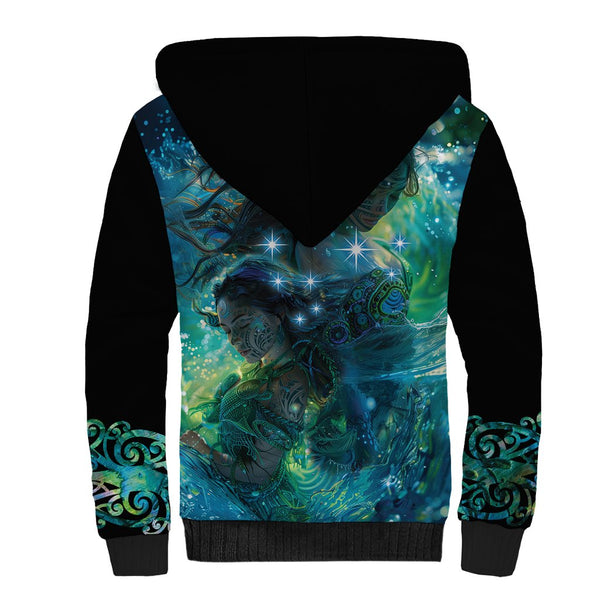 New Zealand Matariki Waiti Sherpa Hoodie The Beginnings Of Life LT9