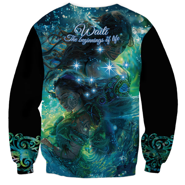 New Zealand Matariki Waiti Sweatshirt The Beginnings Of Life LT9