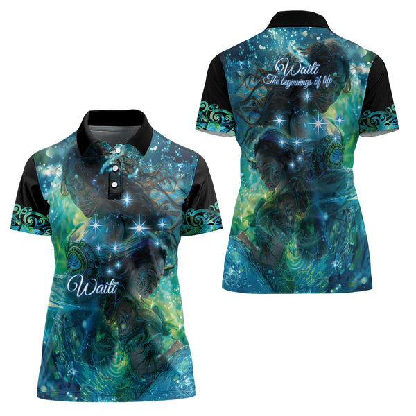New Zealand Matariki Waiti Women Polo Shirt The Beginnings Of Life LT9