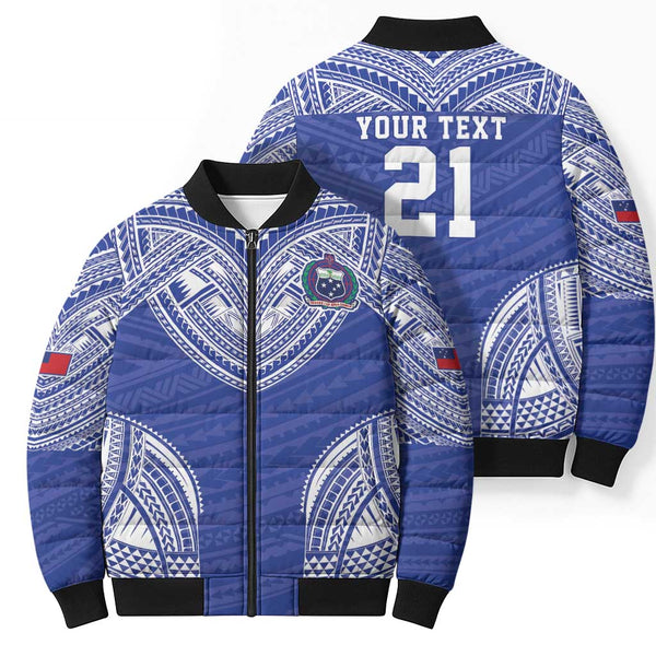 Manu Samoa Pacific Samoa Rugby Custom Bomber Puffer Jacket Polynesian ...