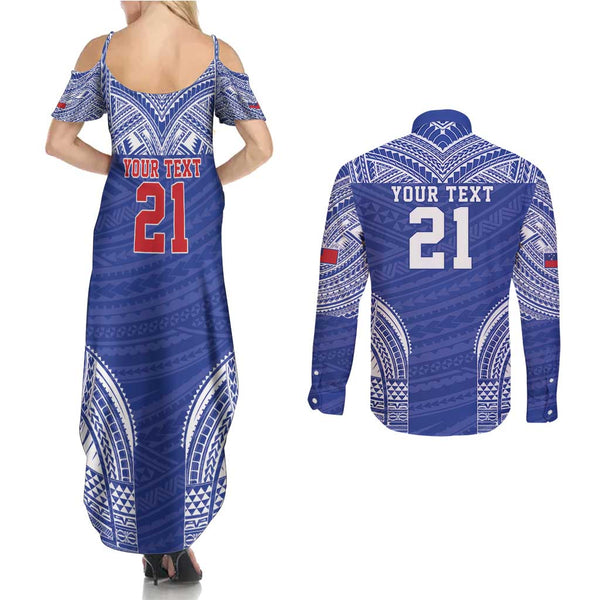 Manu Samoa Pacific Samoa Rugby Custom Couples Matching Summer Maxi ...