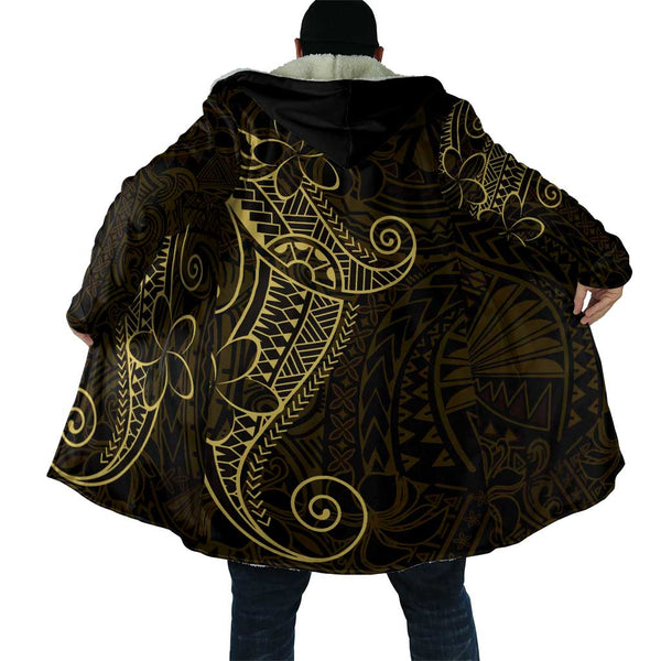 Black Gold Polynesian Tribal Cloak LT9