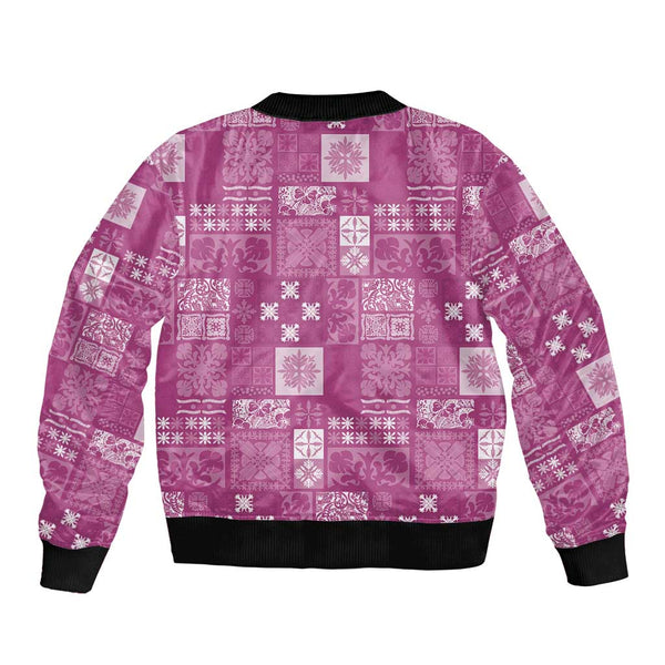Vintage Hawaiian Quilting Patterns Bomber Jacket Pink Style Tribal ...