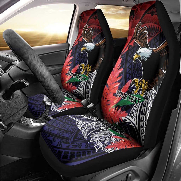 American Samoa Bald Eagle Personalized Car Seat Cover Samoa Muamua Le ...