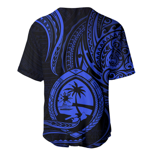 Polynesian Pride Guam Baseball Jersey With Polynesian Tribal Tattoo an