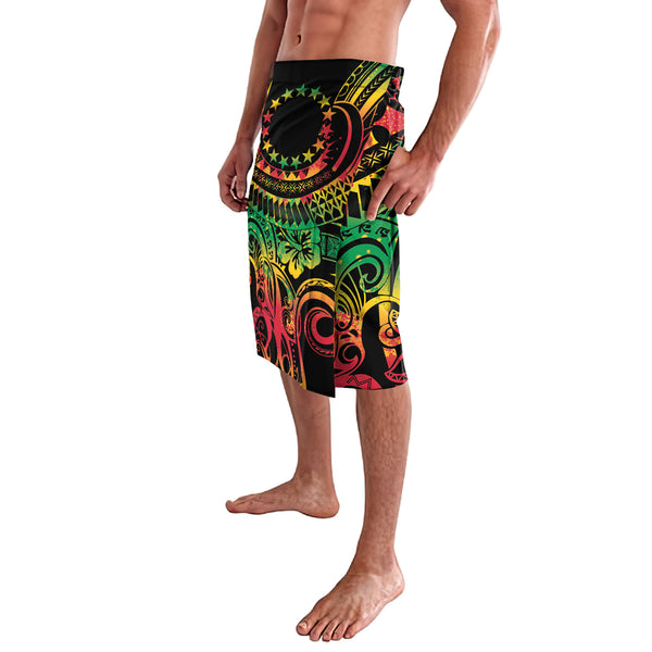 Cook Islands 15 Stars Lavalava Kuki Airani Polynesian Tribal Wave ...