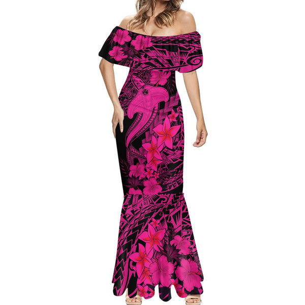 Aloha Hawaii Mermaid Dress Hammerhead Shark Tattoo Polynesian Summer ...