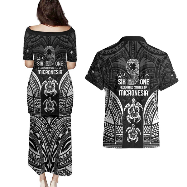 FSM Micronesia Six 9 One Couples Matching Puletasi and Hawaiian Shirt ...
