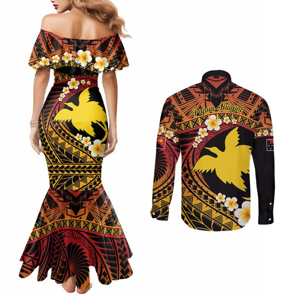 Melanesian Papua New Guinea Couples Matching Mermaid Dress and Long ...