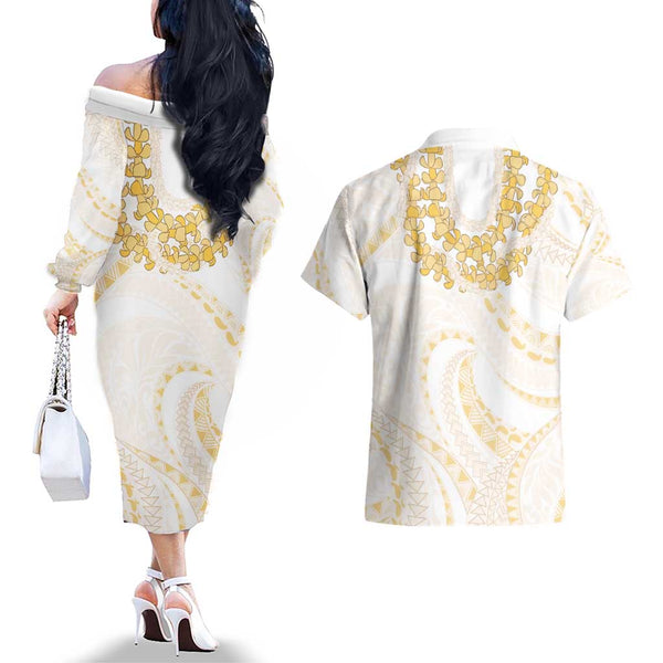 Aloha Lei Onaona Couples Matching Off The Shoulder Long Sleeve Dress ...