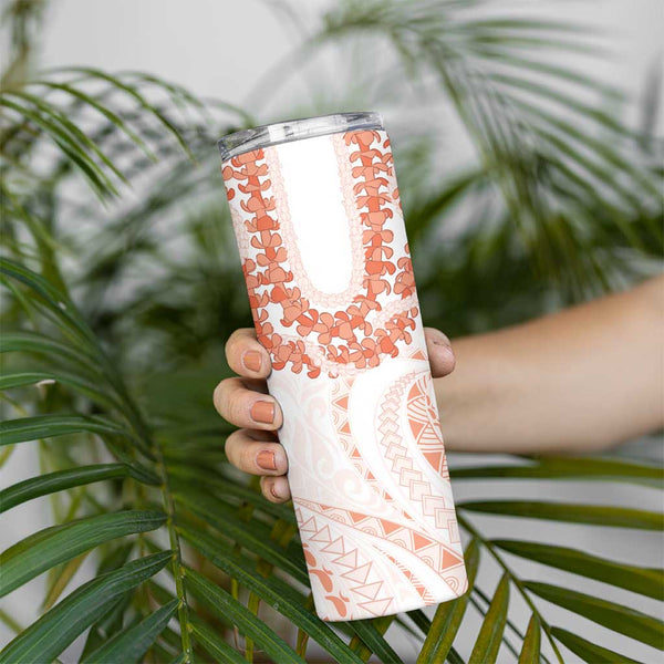 Aloha Lei Onaona Skinny Tumbler Red Hawaiian Tribal Pattern LT9
