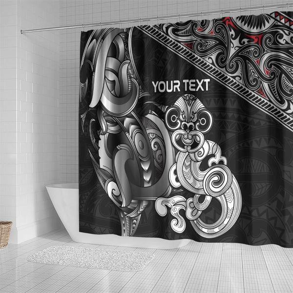 Personalised New Zealand Potae Pango Cricket Shower Curtain Special ...
