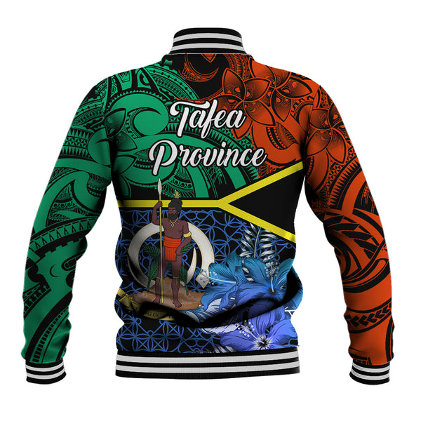 Tafea Day Baseball Jacket Vanuatu Sand Drawing With Polynesian Pattern LT9