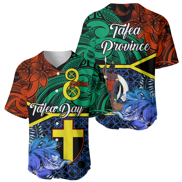 Tafea Day Baseball Jersey Vanuatu Sand Drawing With Polynesian Pattern LT9