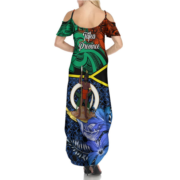 Tafea Day Summer Maxi Dress Vanuatu Sand Drawing With Polynesian ...