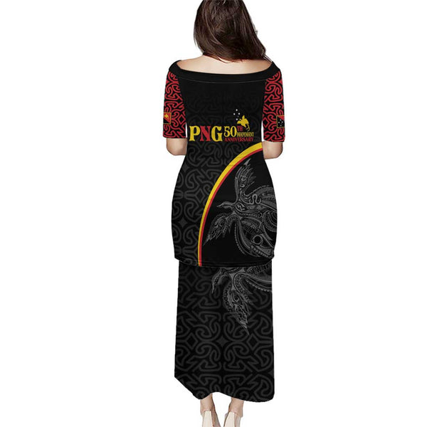 Papua New Guinea 50th Independence Day Puletasi Simple Oro Tapa Pattern LT9