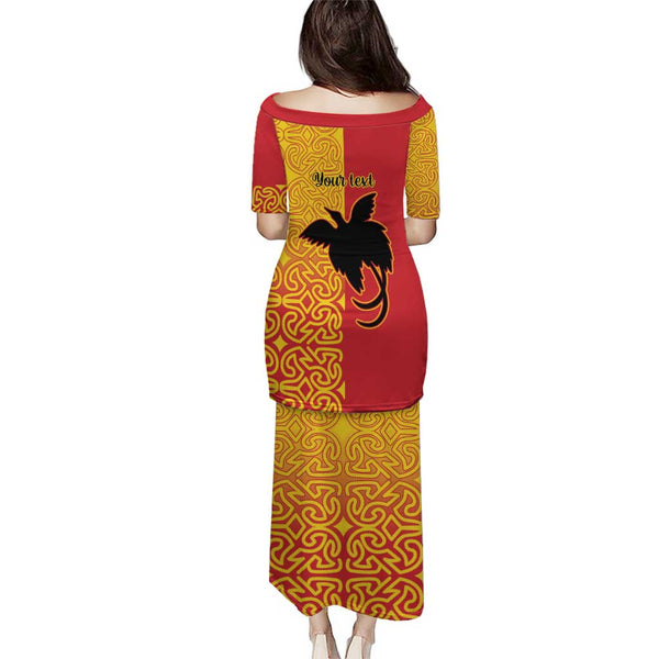 Papua New Guinea Oro Tapa Personalised Puletasi Simple Bird of Paradise ...