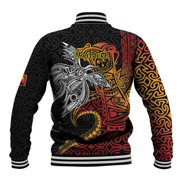 Papua New Guinea Sepik Personalised Baseball Jacket PNG Bird of ...