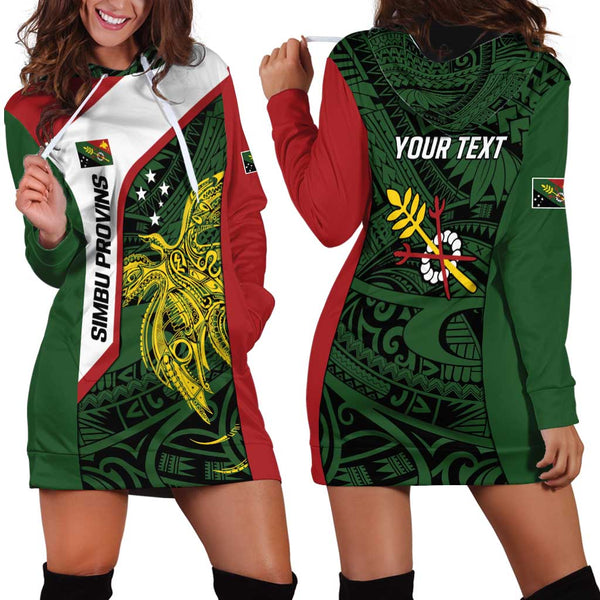 Personalised PNG Chimbu Province Hoodie Dress Bird of Paradise Tattoo ...