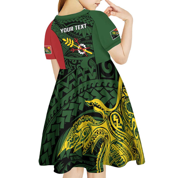 Personalised PNG Chimbu Province Kid Short Sleeve Dress Bird of ...