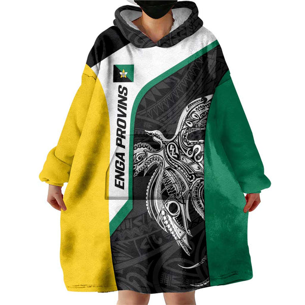 Personalised PNG Enga Province Wearable Blanket Hoodie Bird of Paradise ...