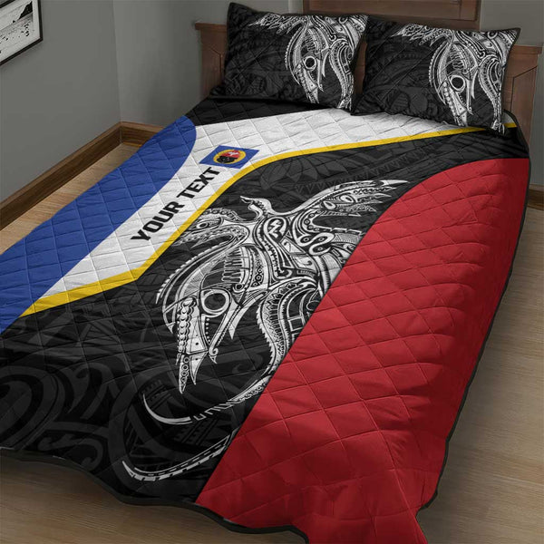 Personalised PNG Gulf Province Quilt Bed Set Bird of Paradise Tattoo ...