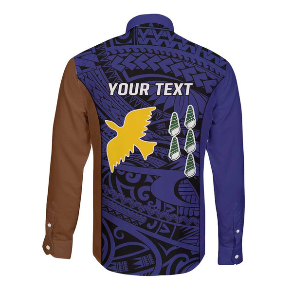 Personalised PNG Manus Province Long Sleeve Button Shirt Bird of ...