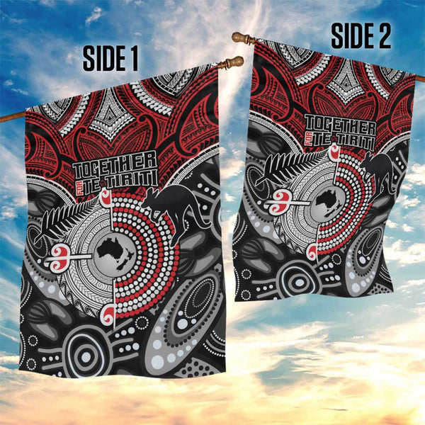 Aotearoa and Australia Garden Flag New Zealand Honour The Treaty Ake ...