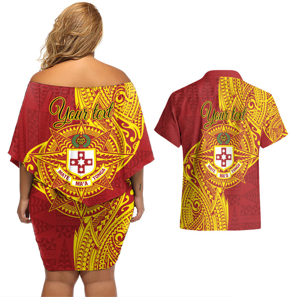 Personalised Kolisi Tonga Atele Couples Matching Off Shoulder Short ...