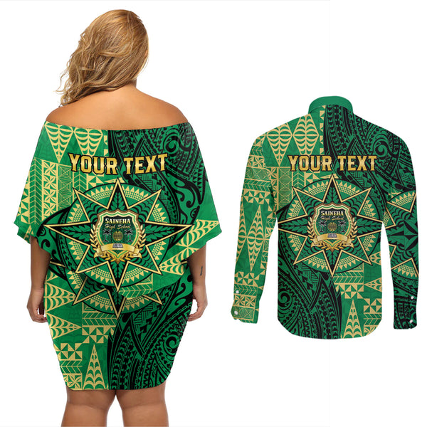 Personalised Tonga Saineha High School Couples Matching Off Shoulder ...