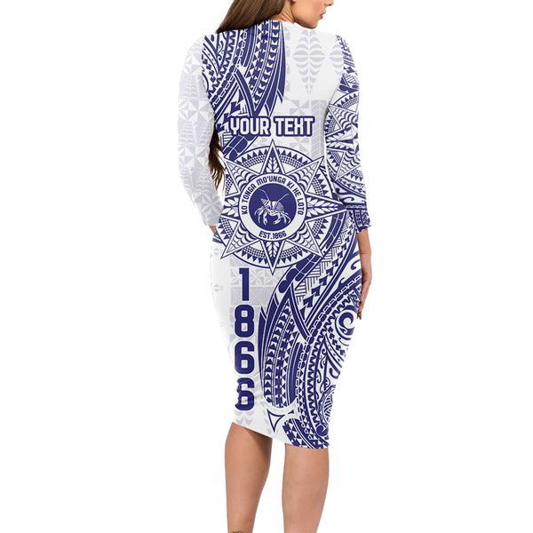 Personalised Tonga Tupou College Tolo Long Sleeve Bodycon Dress Since ...